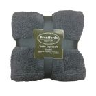 Teddy Fleece Throw - Silver Grey