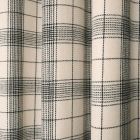 OHS Woven Check Eyelet Curtains - Cream