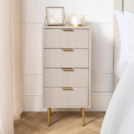 OHS Ribbed 4-Drawer Unit - Natural