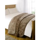 Luxury Faux Fur Mink Fleece King Size Throw - Mink